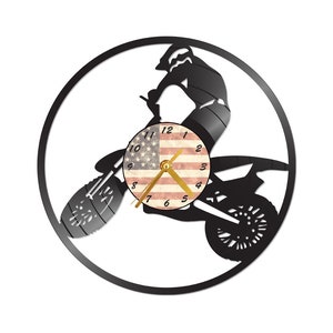 FREE Shipping!!free SHIPPING!! Dirtbike Racing Vinyl Record Clock - Etsy