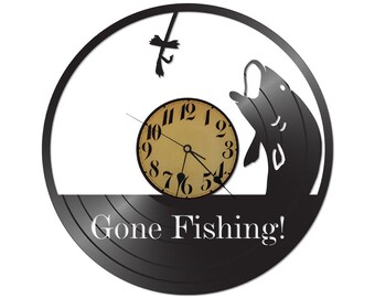Gone Fishing Clock - Etsy