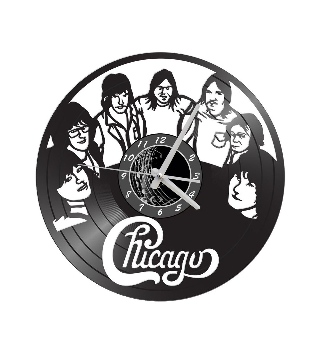 Chicago Vinyl Record Wall Clock - Etsy