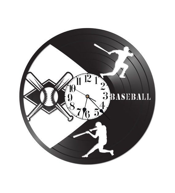 Baseball Wall Clock Vinyl Record Wall Clock Records for | Etsy