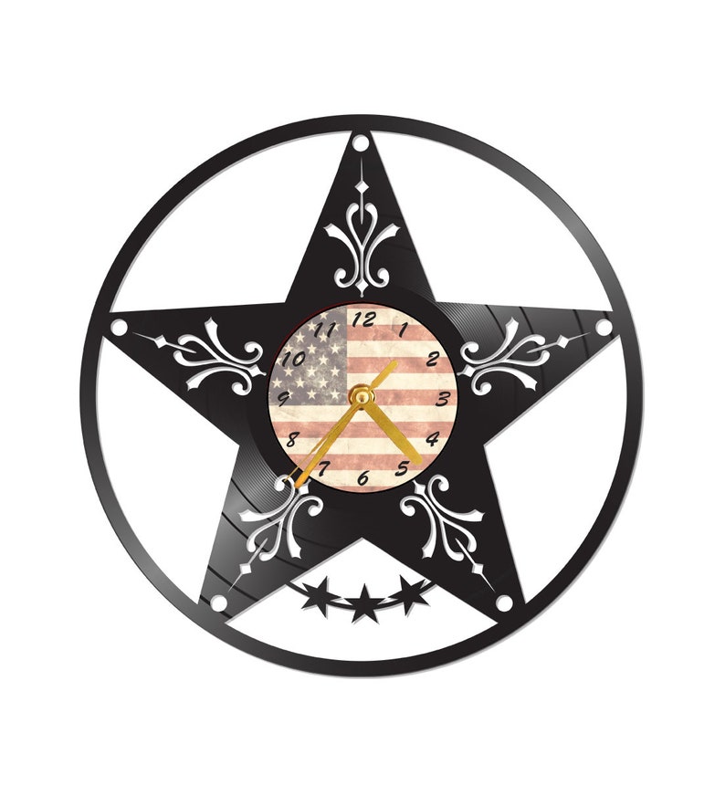 FREE Shipping!!sheriff Badge Vinyl Record Clock - Add Badge Number If ...