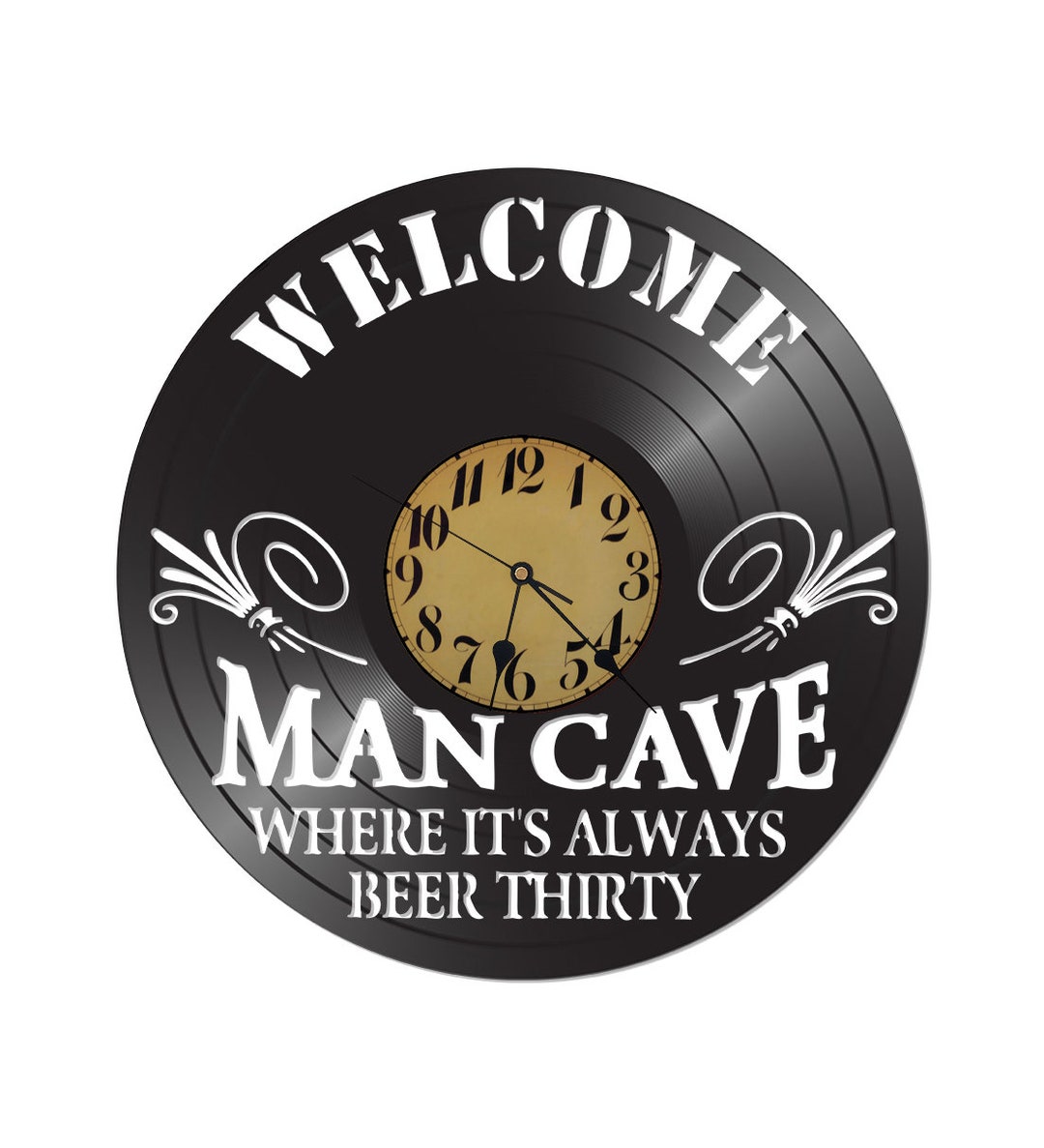 FREE Shipping!!free SHIPPING!! Man Cave Vinyl Record Clock - Etsy