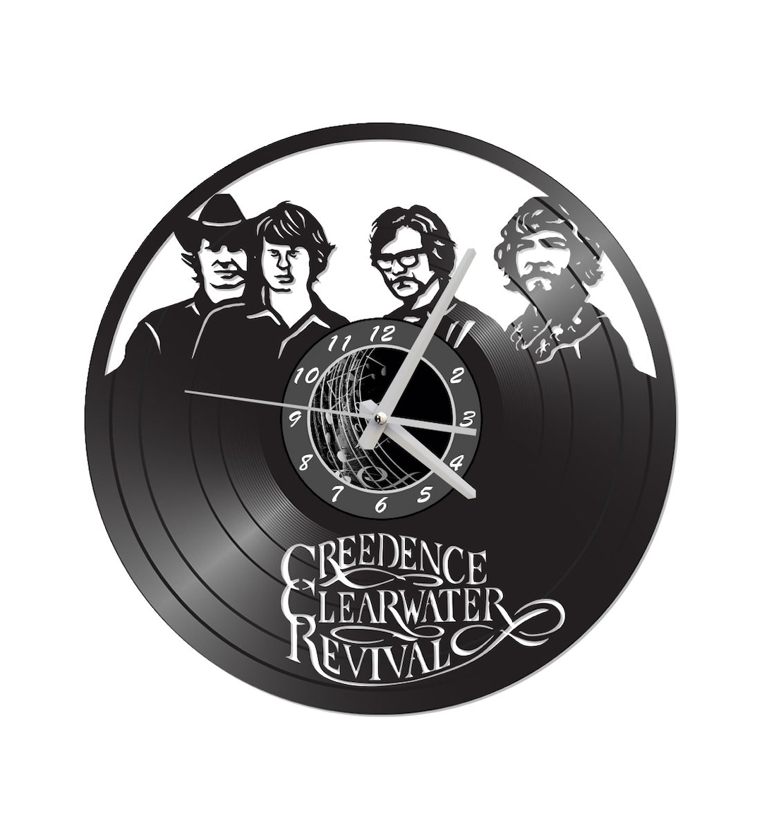 Vinyl Record Clock - Records for Wall - CCR Decor - Vinyl Decor for ...