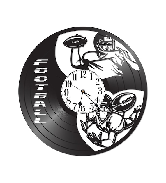 Vinyl Record Clock Records for Wall Football Clock | Etsy