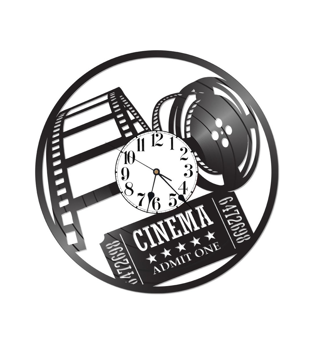 FREE Shipping!!free SHIPPING!! Cinema/film Vintage Vinyl Record Clock ...