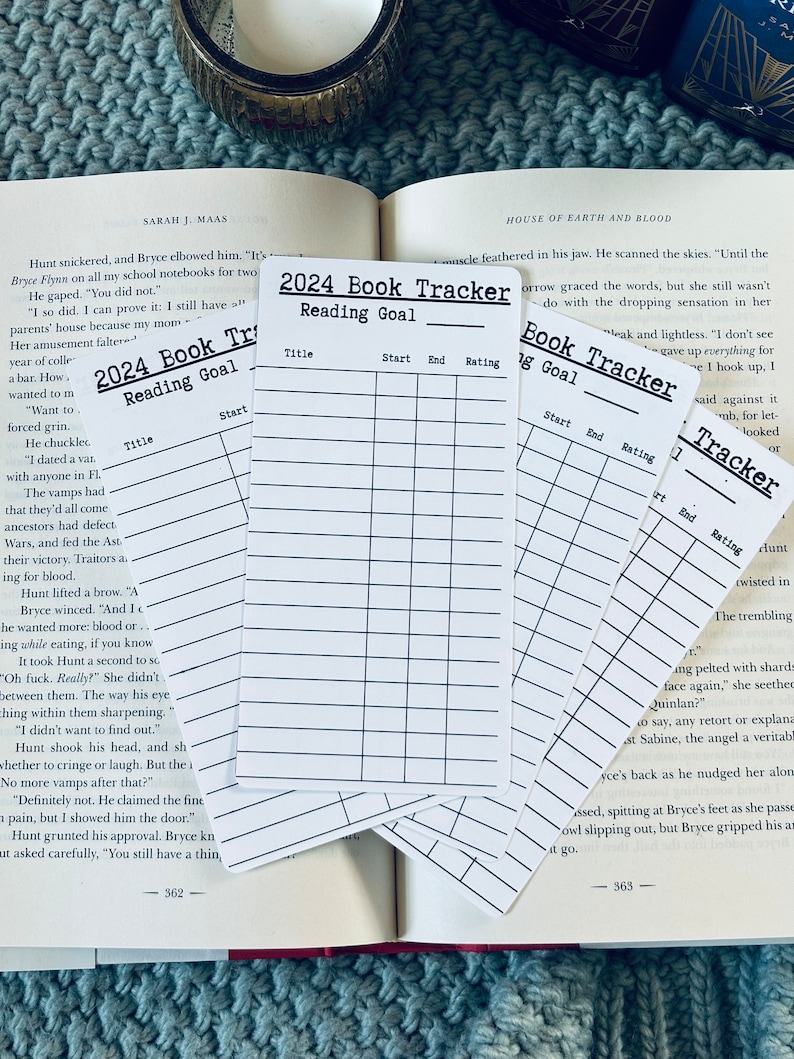 Custom Book Tracker Bookmark - Reading Log - Habit Tracker - Library ...