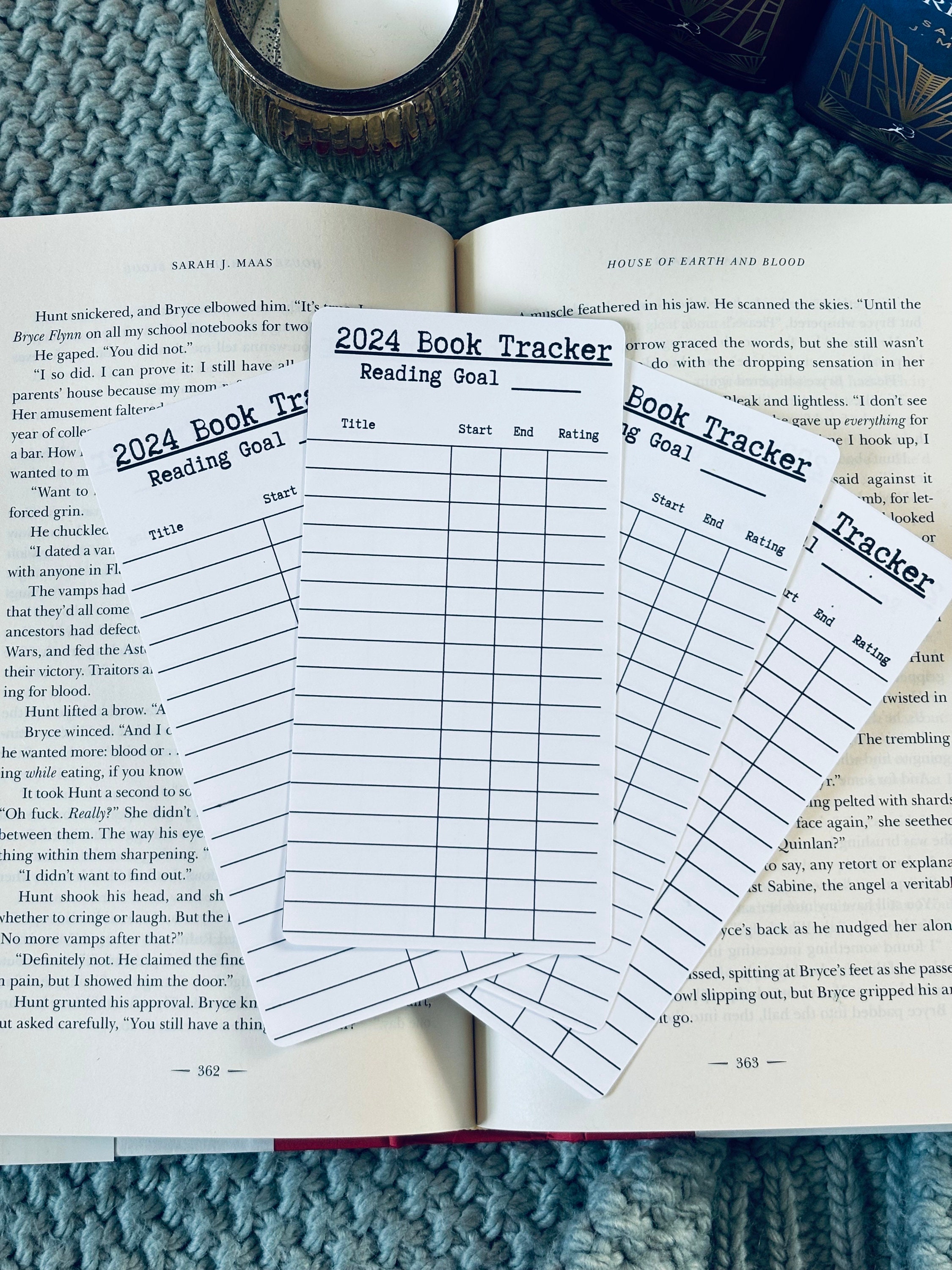Custom Book Tracker Bookmark - Reading Log - Habit Tracker - Library ...