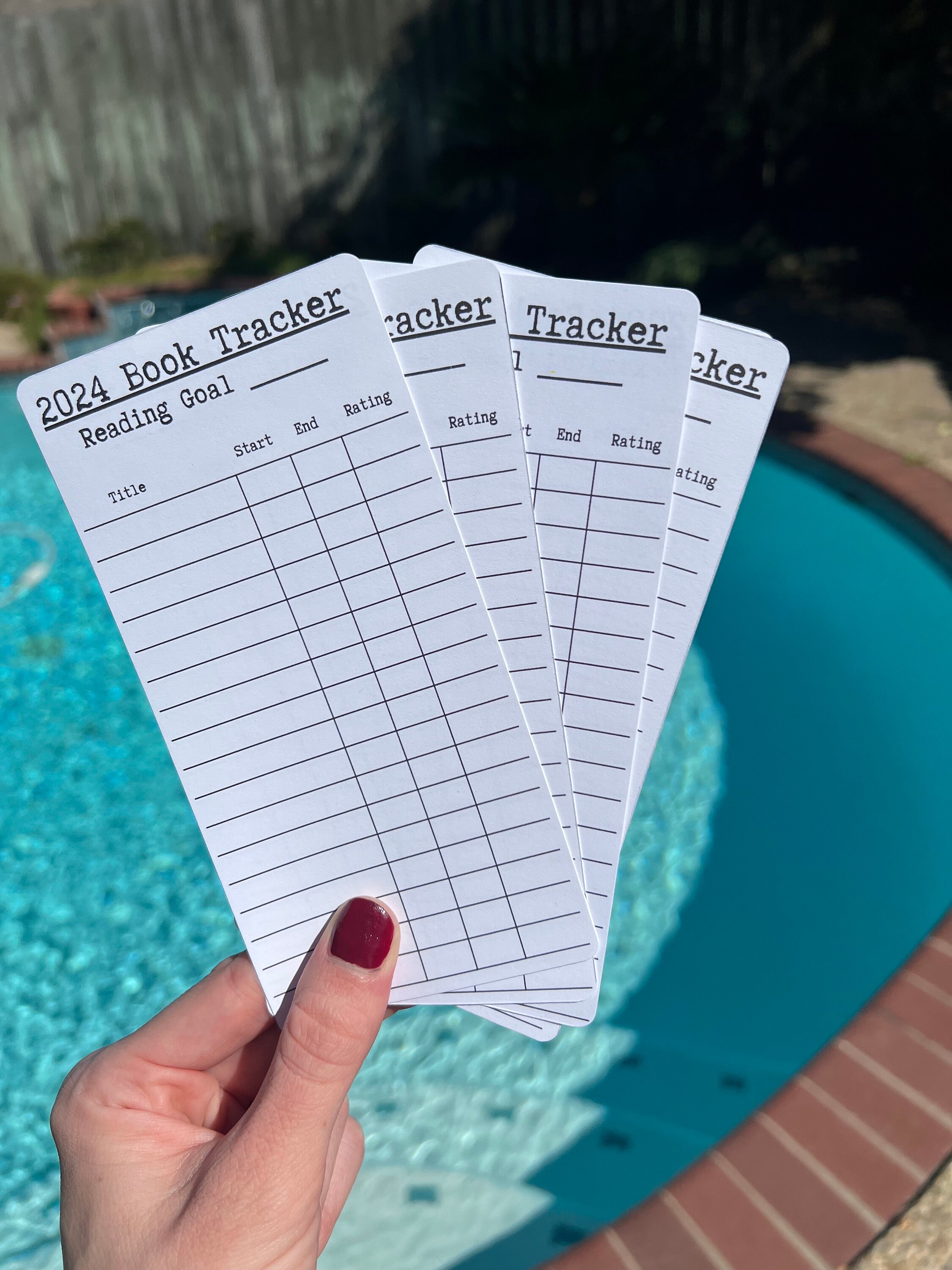 Book Tracker Bookmark Monthly Book Tracker Habit Tracker Custom ...