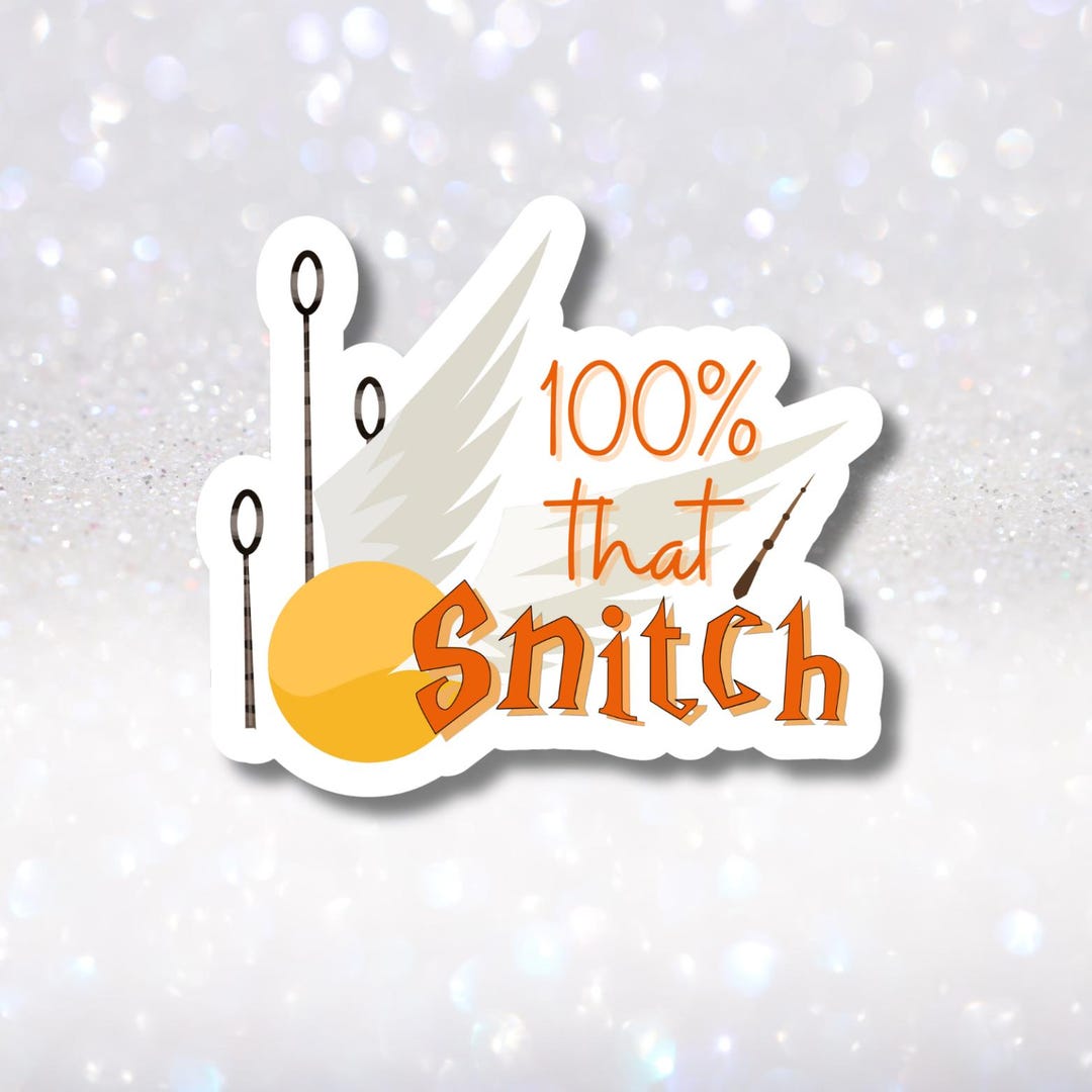 100% That Snitch Harry Potter Inspired Quidditch Vinyl Water Resistant ...