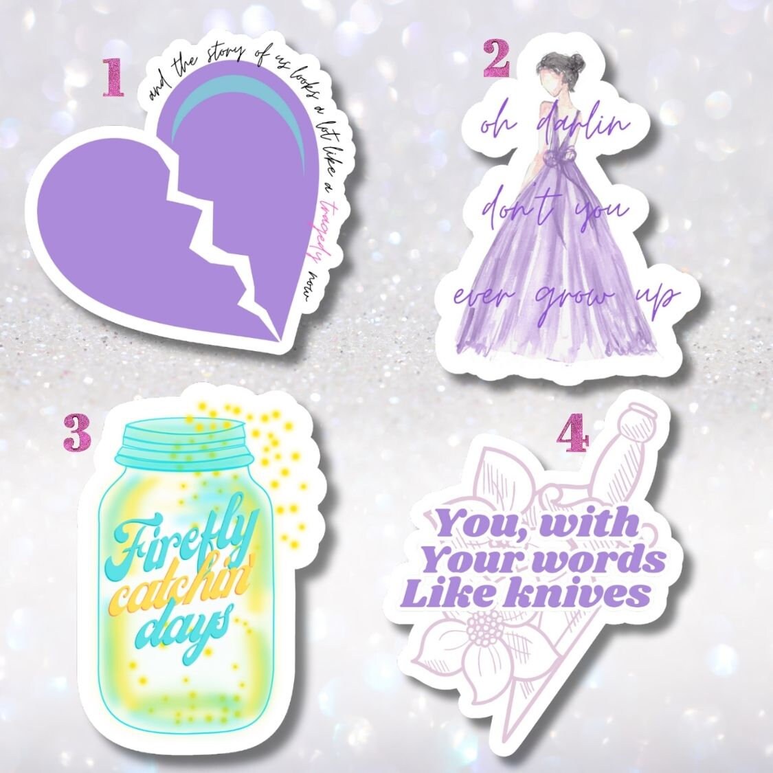 Taylor Swift Speak Now Album Sticker Set: Vinyl Lyric Decals to ...