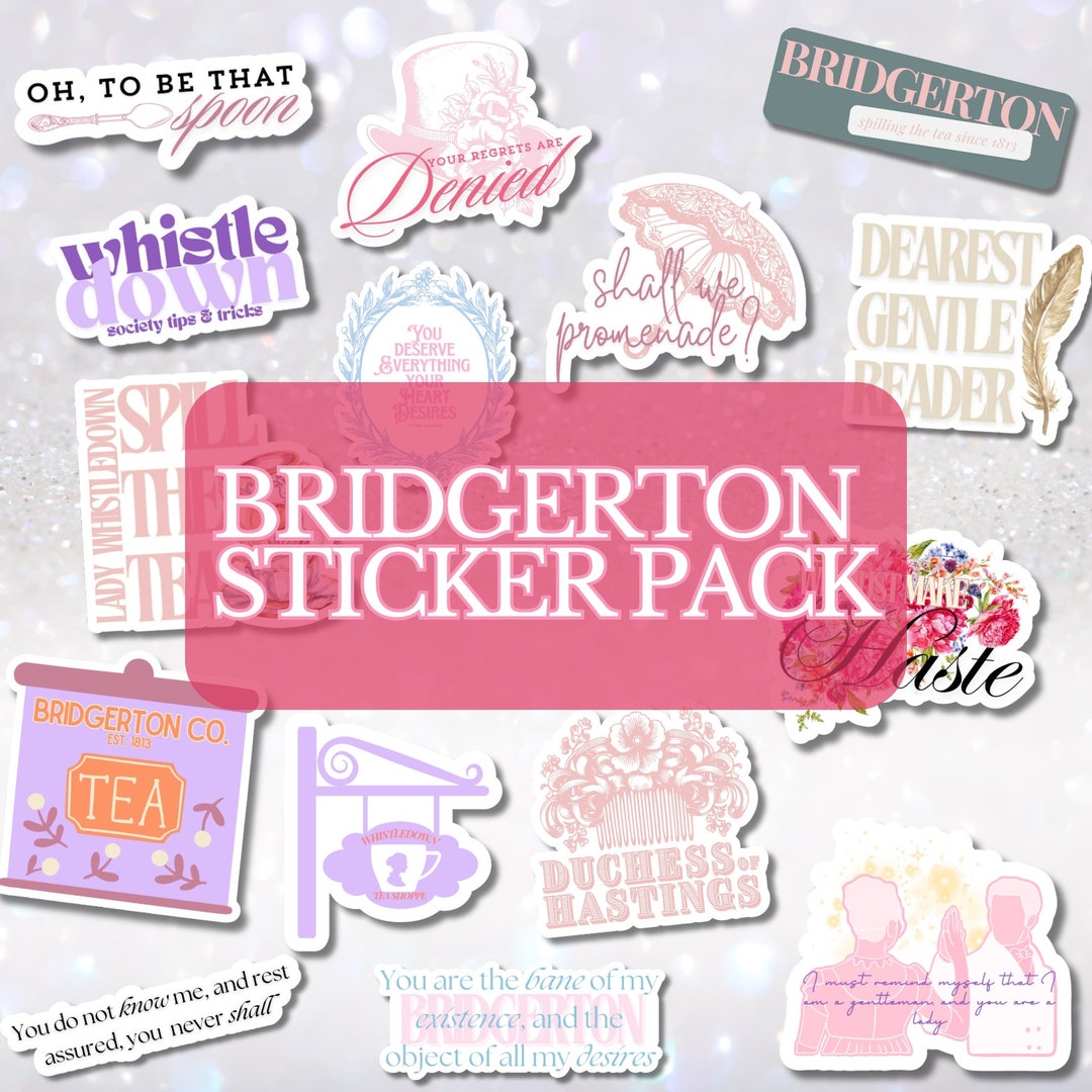 Bridgerton Sticker Pack, Lady Whistledown Decal, Kindle Pops, Bookish ...
