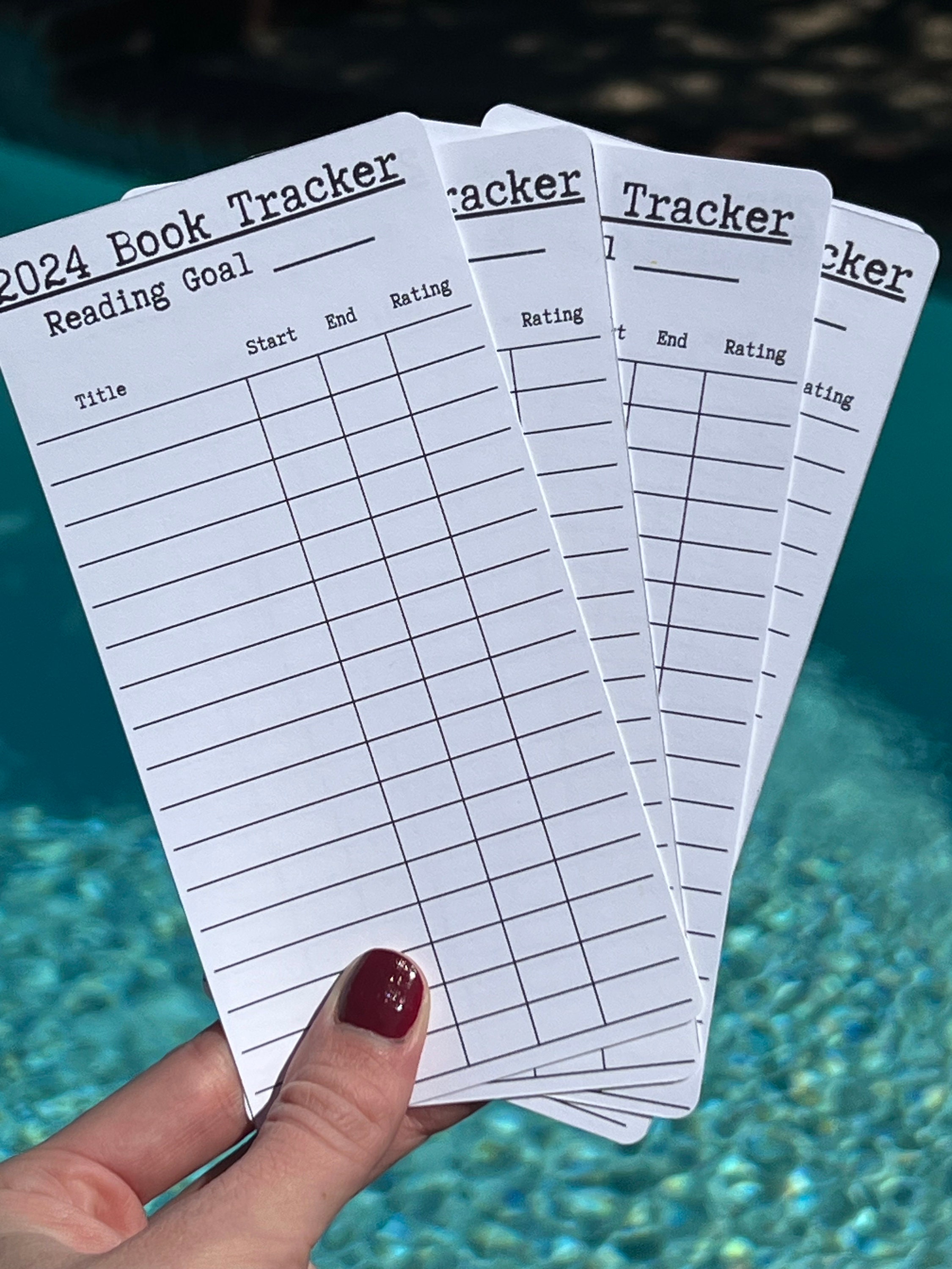 Book Tracker Bookmark Monthly Book Tracker Habit Tracker Custom ...