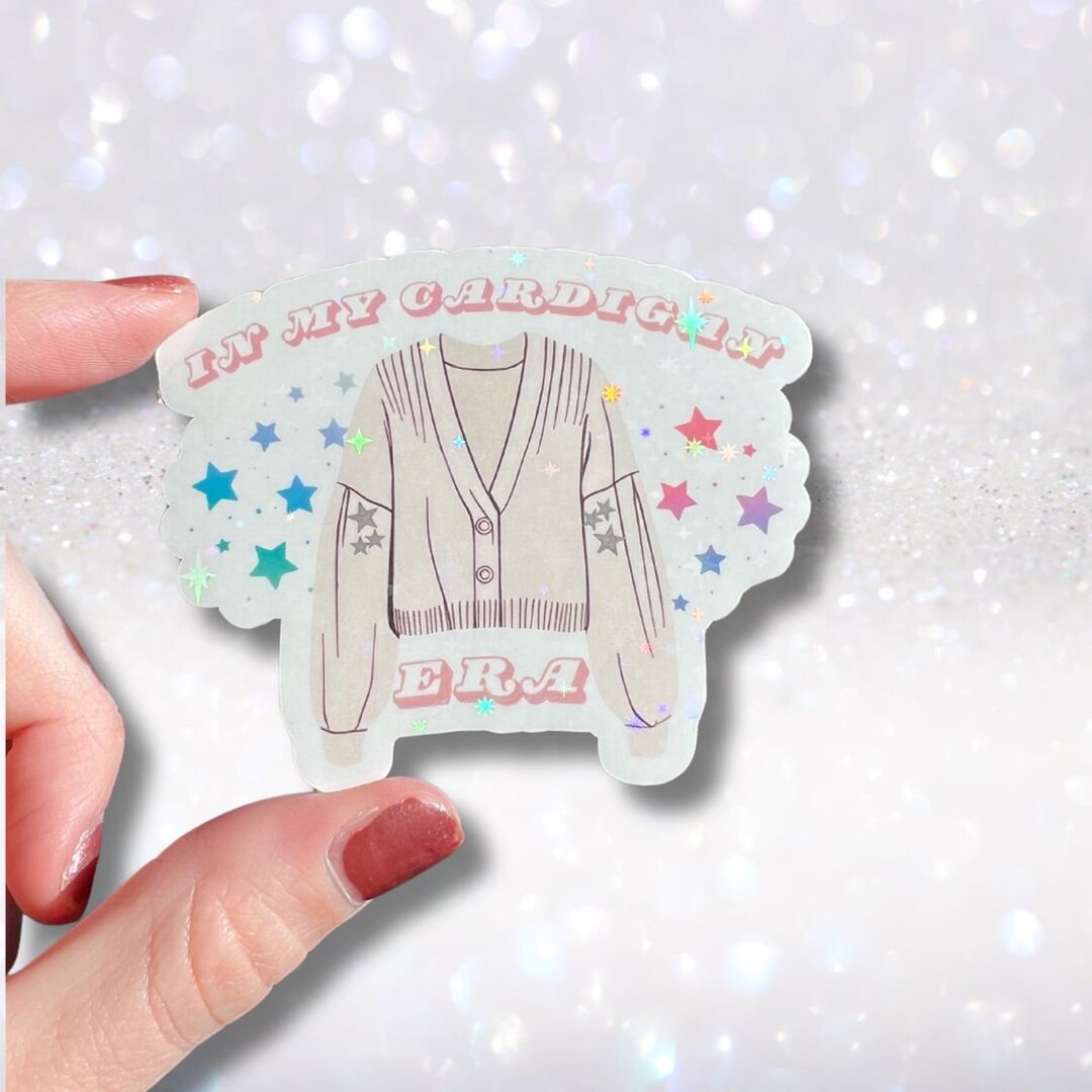 Cardigan Holographic Taylor Swift Lyrics Sticker Folklore Album Vinyl ...