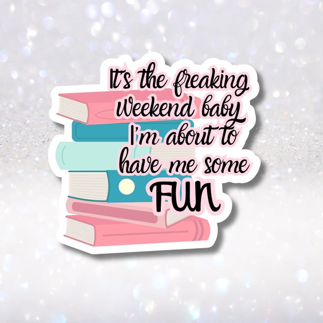 Sarcastic Bookish Bookstack Vinyl Sticker Book Lover Funny Song Lyric ...