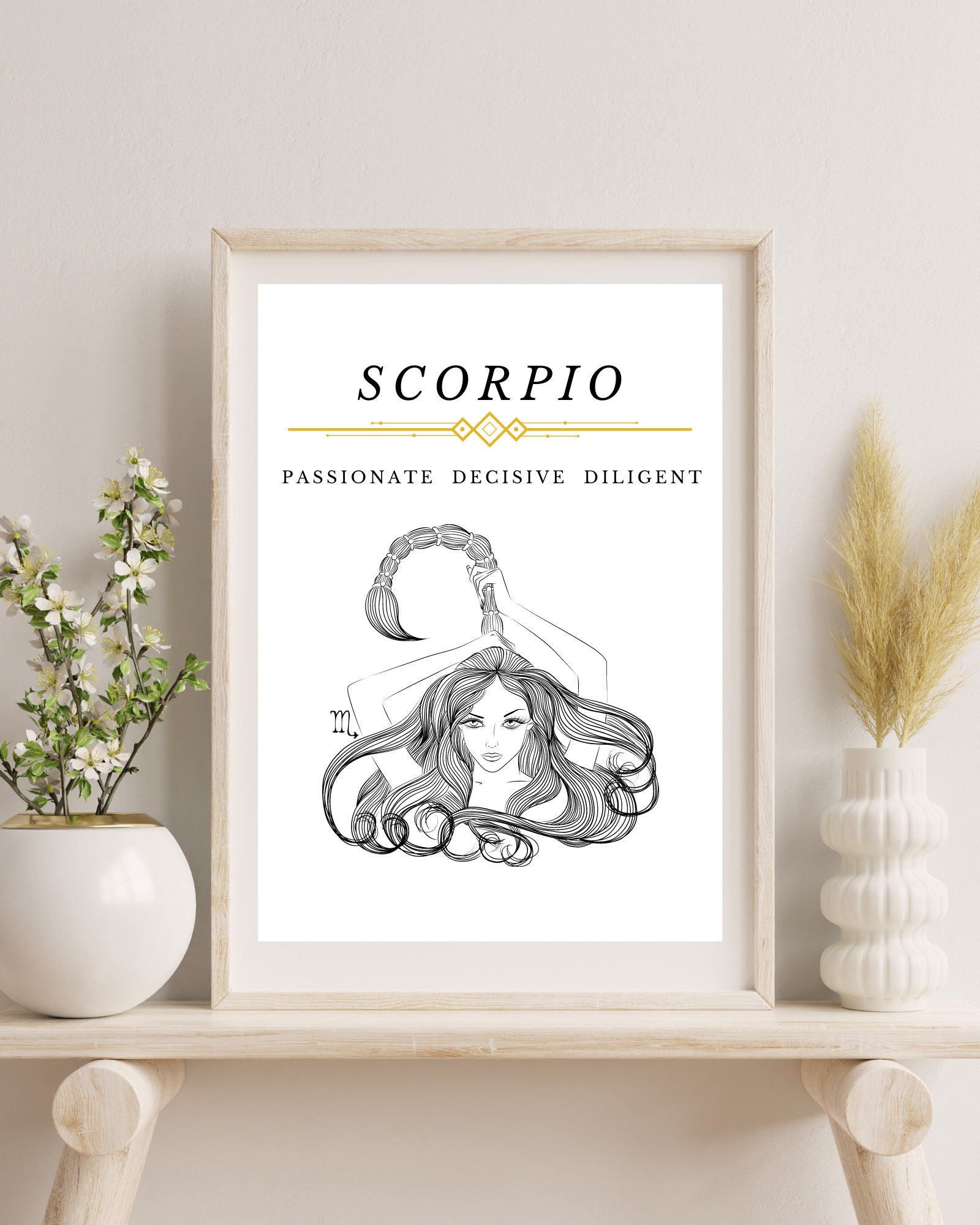 Scorpio Print Zodiac Printable Scorpio Printable Gifts - Etsy