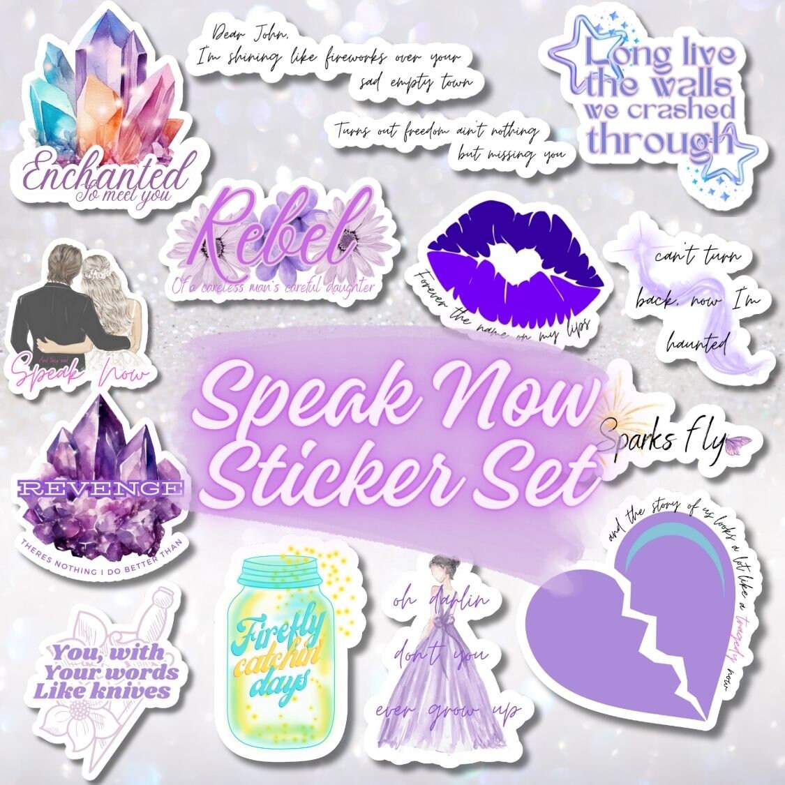 Taylor Swift Speak Now Album Sticker Set: Vinyl Lyric Decals to ...