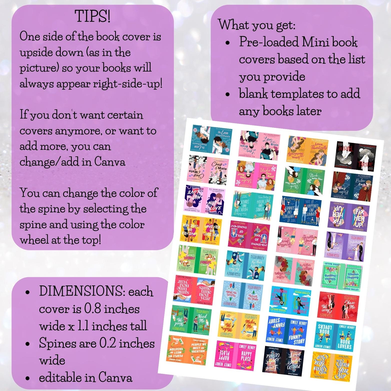 Custom Mini Book Template - Mini Book Digital Download - Miniature ...