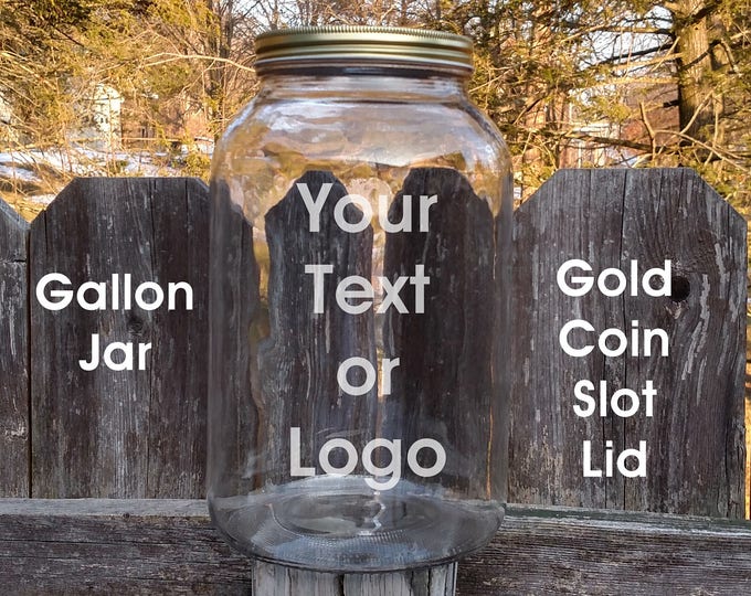 Personalized Etched Your Text or Logo Gallon Jar Glass - Etsy