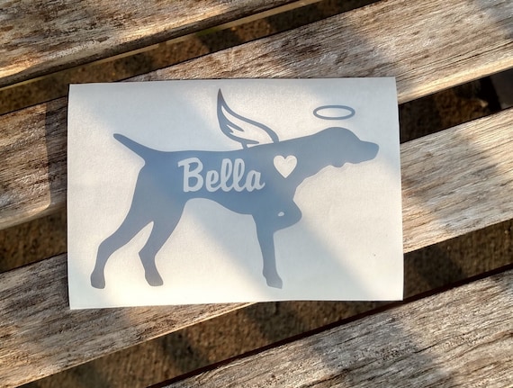 Angel German Shorthaired Pointer Vinyl Decal Silhouette With | Etsy