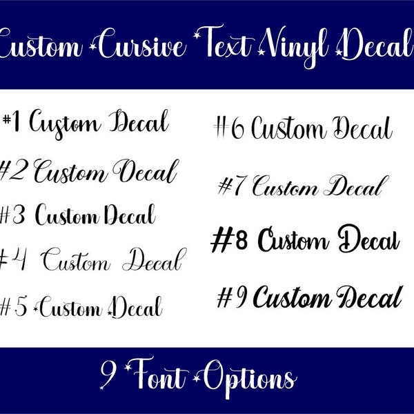 Name Vinyl Lettering - Etsy