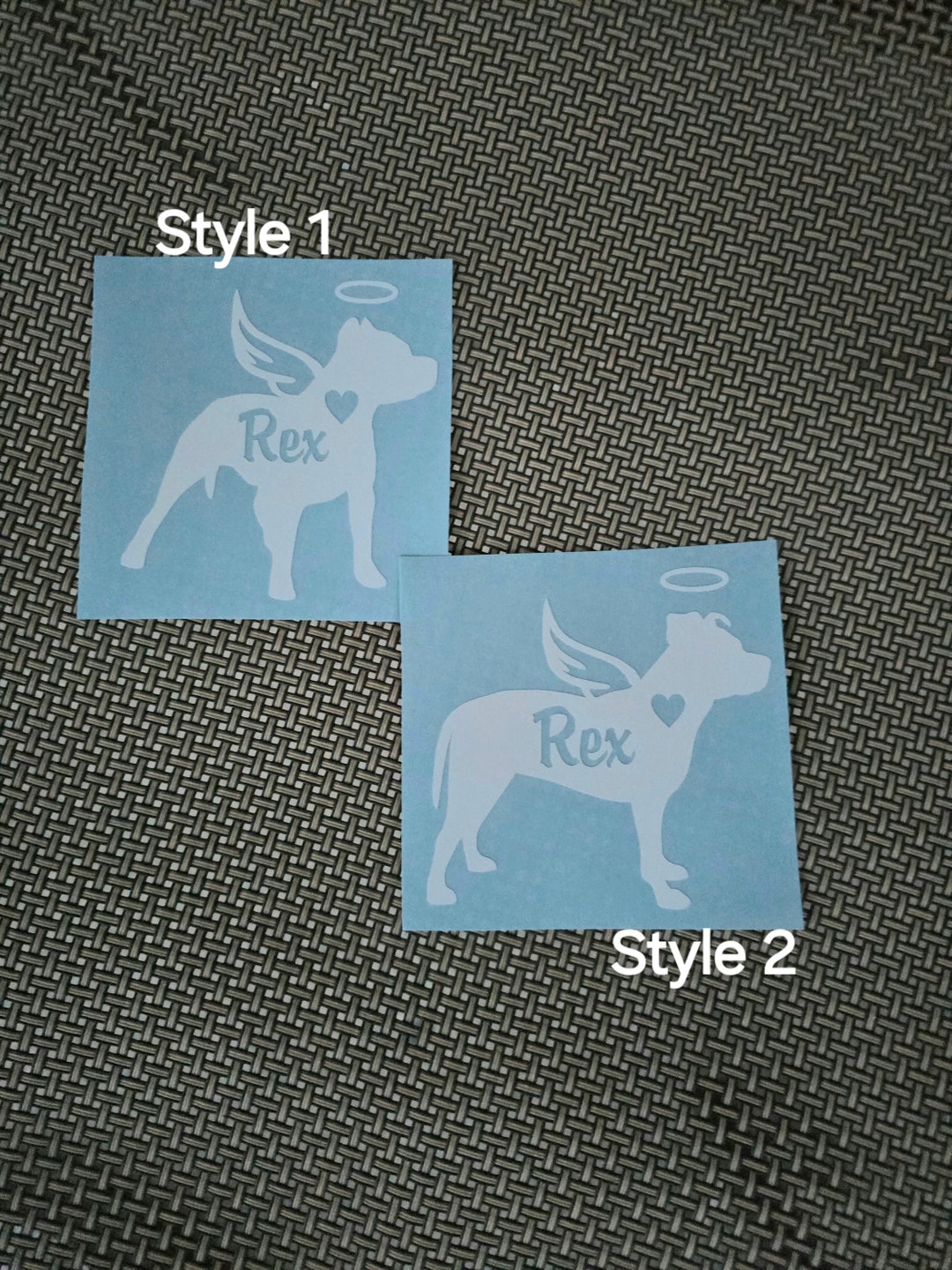 Angel Pit Bull Decal: Personalized Silhouette With Heart, Wings, Halo ...