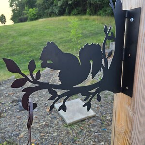 Squirrel Metal Plant Hanger / Bird Feeder Hanger Bracket, Decorative ...