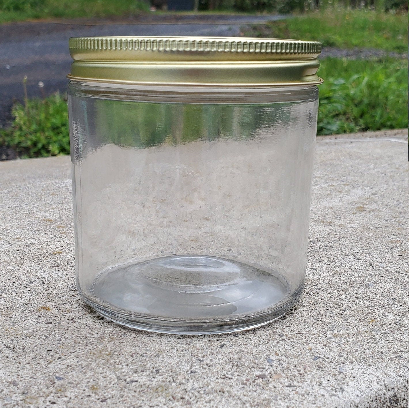 Personalized Engraved 16 Ounce Glass Jar With Screw on White or Gold ...