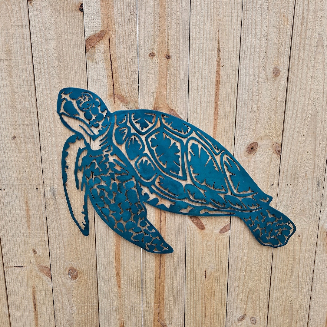 Sea Turtle Metal Wall Art Décor, Metal Sign, Indoor or Outdoor Use ...