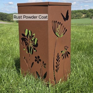 Floral Welcome Garden Column: Metal Tower Yard Decoration (27"x12") - Etsy