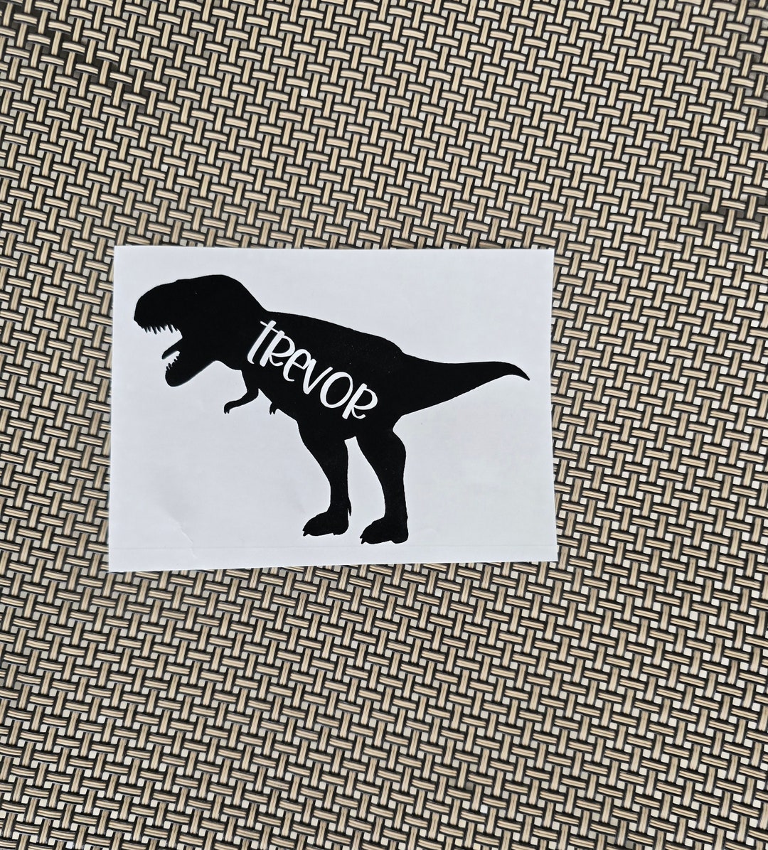 Dinosaur Vinyl Decal Personalized With Name, Custom Decal, Dino - Etsy