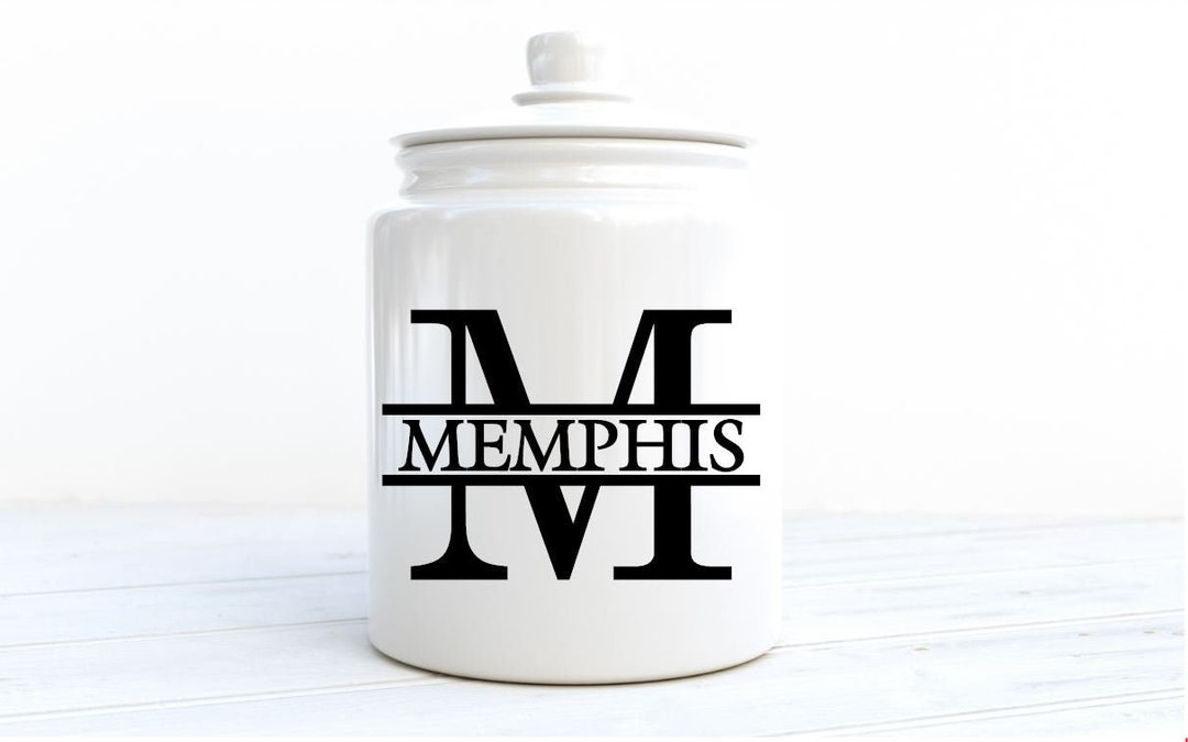 Custom Last Name Vinyl Decal: Split Letter Monogram - Etsy