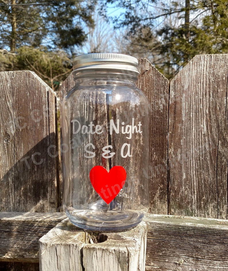 Etched Quart Mason Jar with Solid Lid Holiday Gift Candy | Etsy