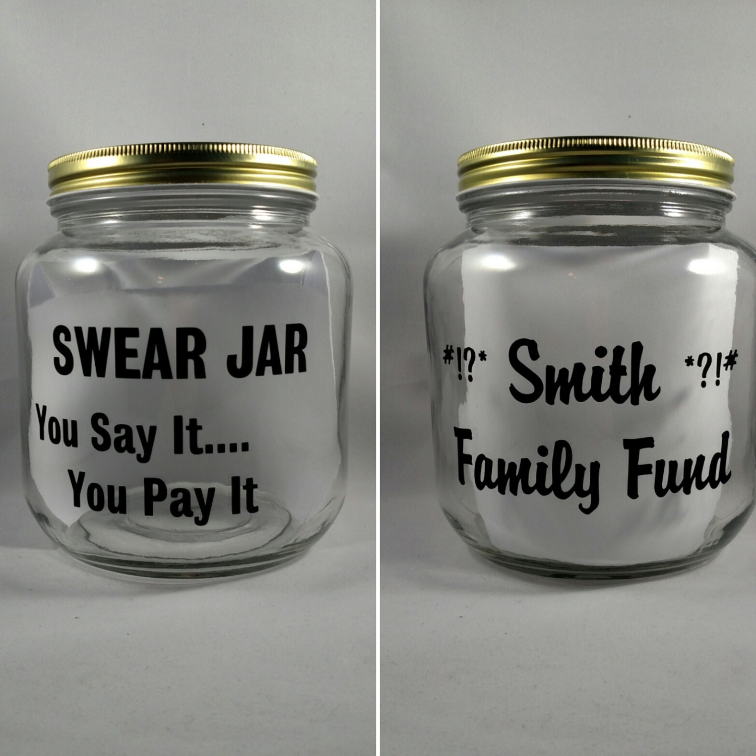 Personalized Family Fund Swear Jar You Say It You Pay It - Etsy
