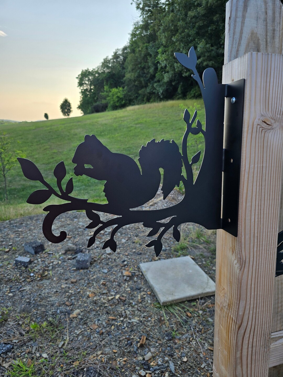 Squirrel Metal Plant Hanger / Bird Feeder Hanger Bracket, Decorative ...