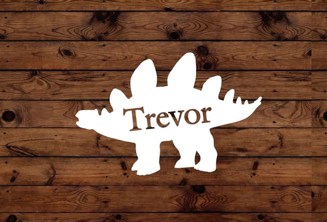 Dinosaur Vinyl Decal Personalized With Name, Custom Decal, Dino - Etsy