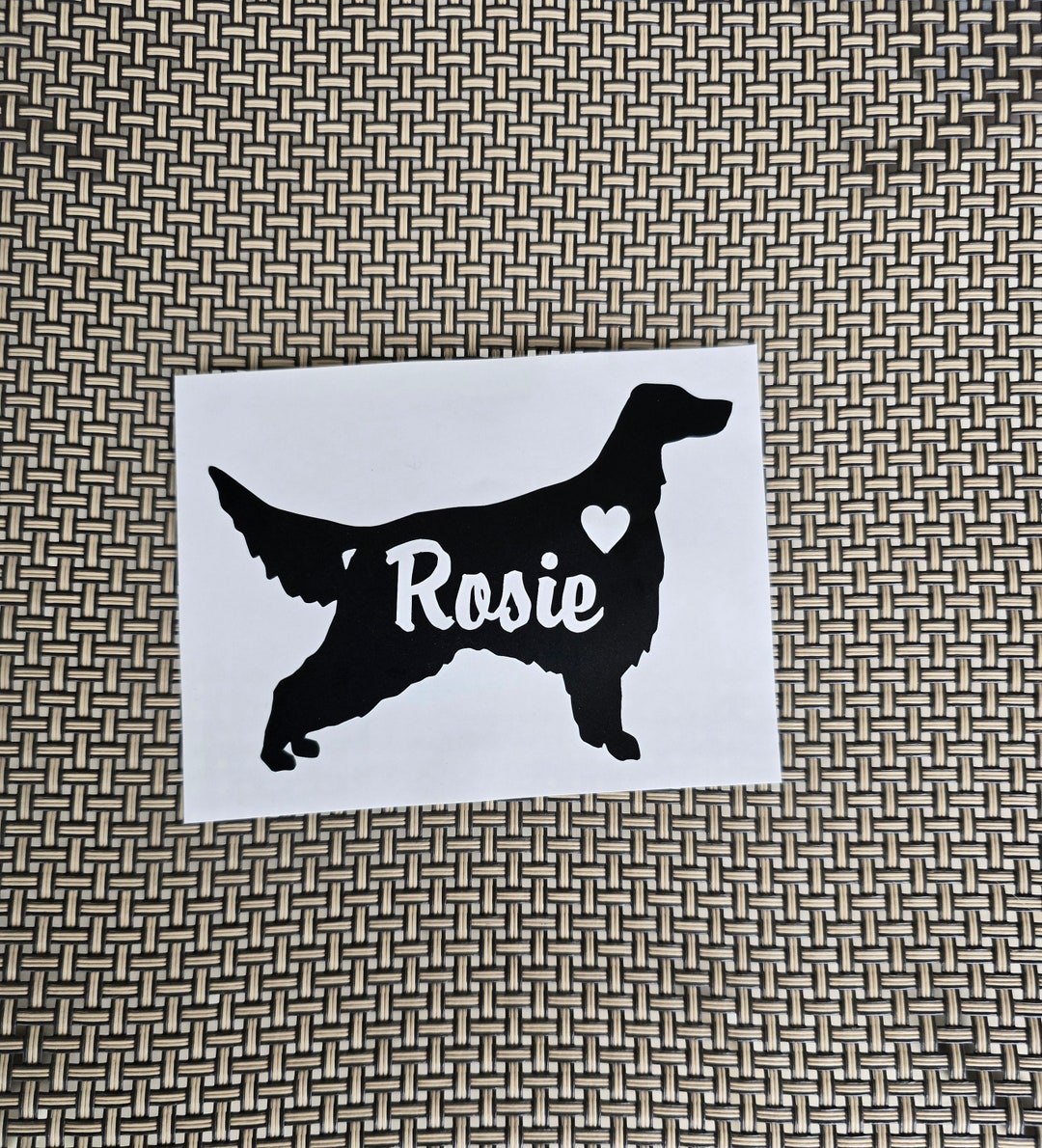 Personalized Setter Dog Silhouette Vinyl Decal: Irish or English Setter ...