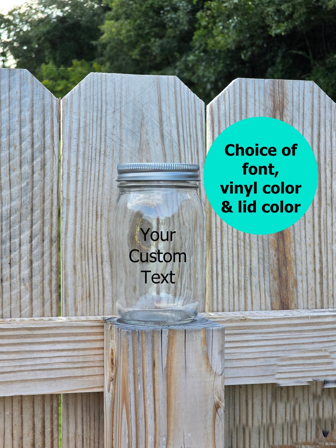 Pint (16 Ounce) Mason Jar With Coin Slot Lid - Custom Personalized With ...