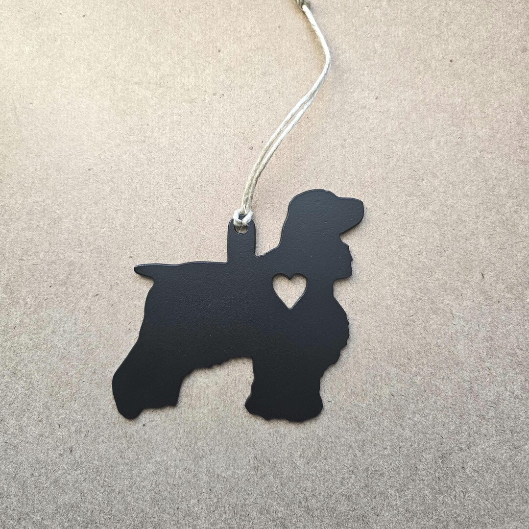 Cocker Spaniel Metal Ornament, CNC Plasma Art, Gift Idea, Optional ...