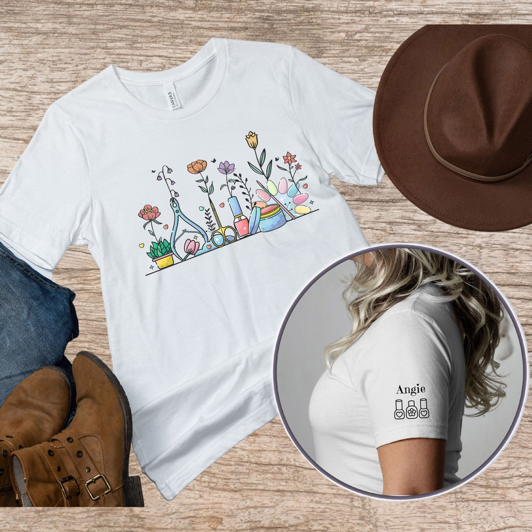 Nail Tech Shirt, Nail Technician Shirt, Personalized Nail Technician ...