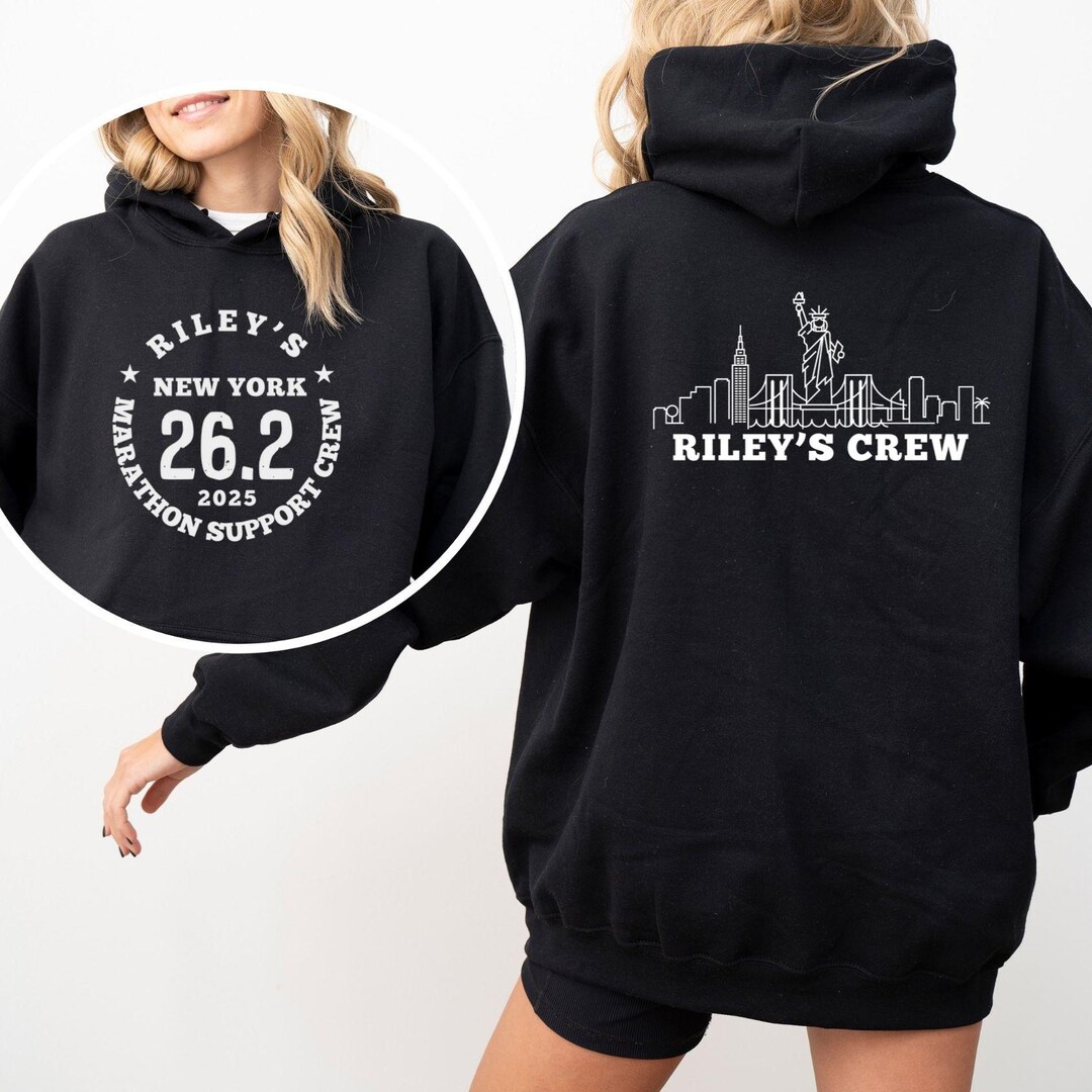 New York City, Personalize Marathon Support Crew Hoodie, Marathon ...