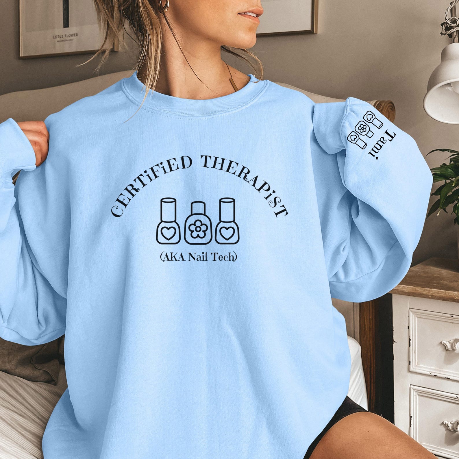 Nail Tech Shirt, Nail Technician Sweatshirt, Personalized Nail ...
