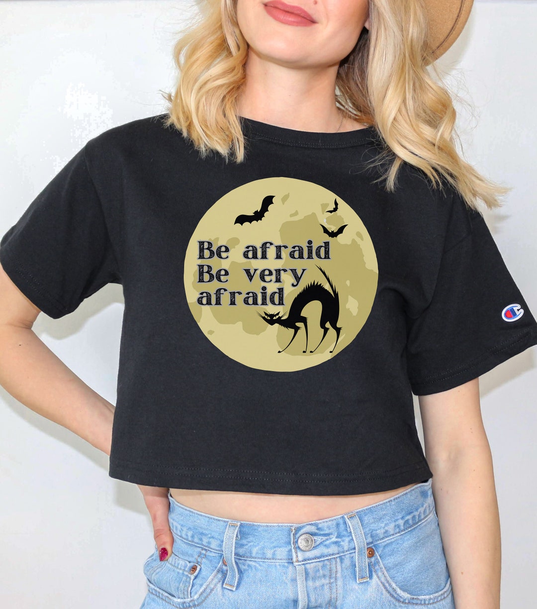 Halloween Crop Top, Halloween Black Cat Crop Top, Be Afraid Crop Top ...