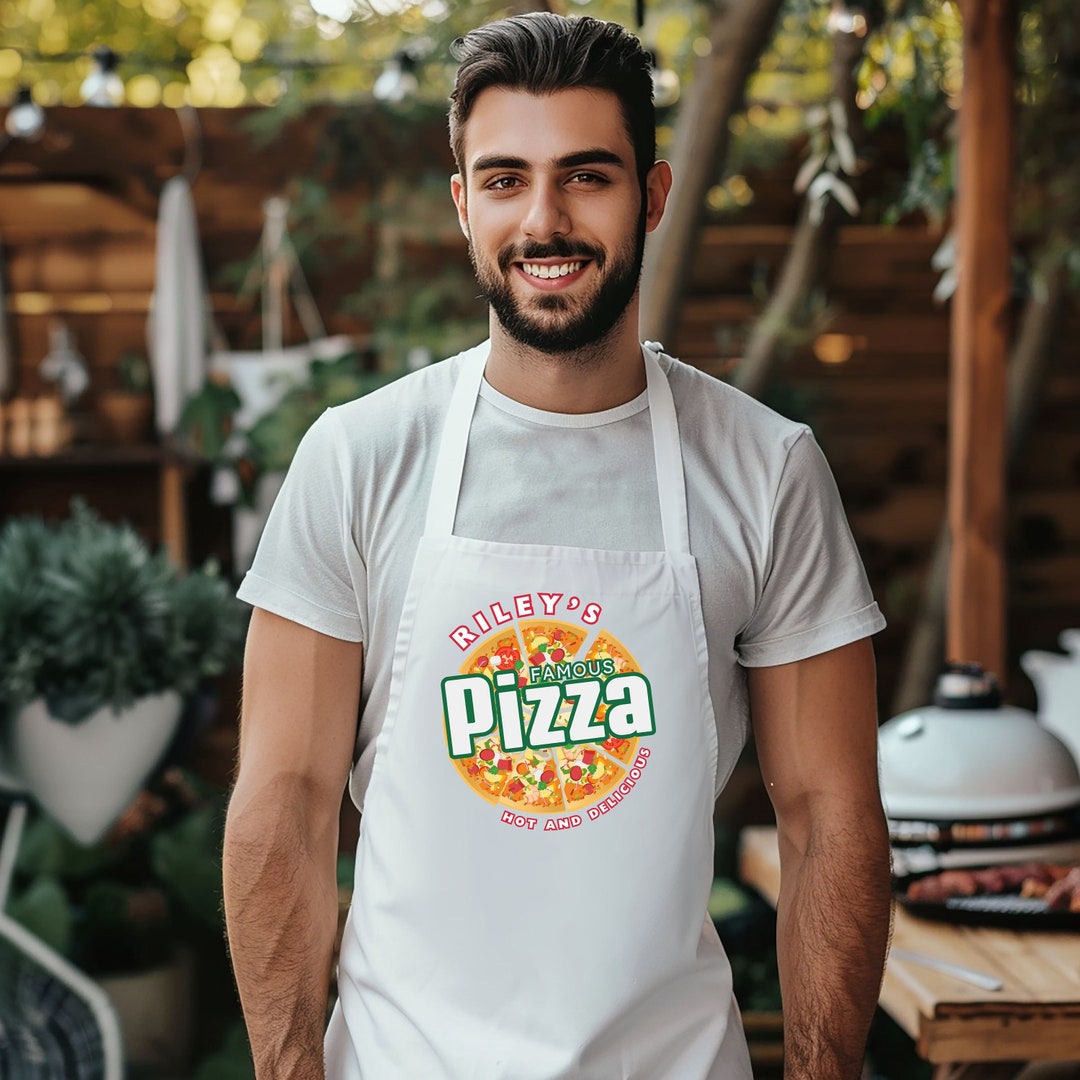 Personalized Pizza Apron, Personalized Famous Pizza Logo Apron ...
