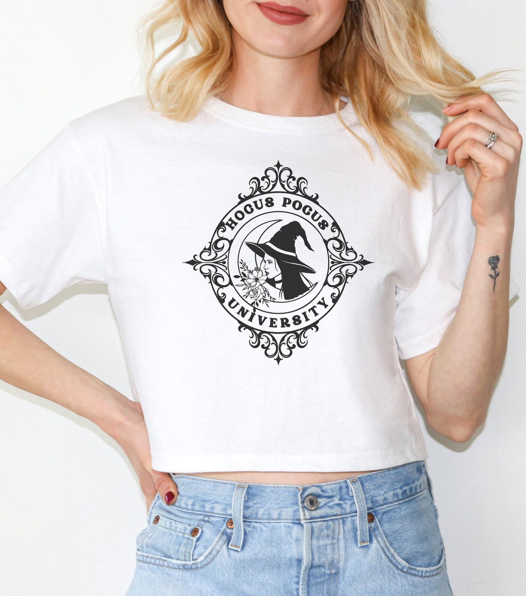 Halloween Crop Top, Hocus Pocus University Shirt, Witch Crop Top ...