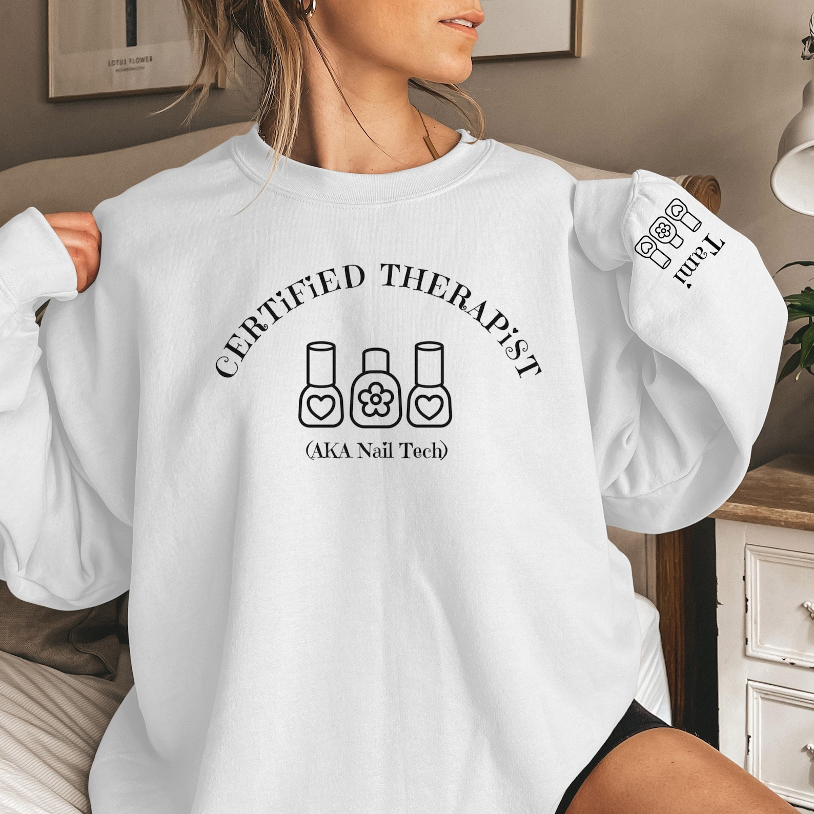 Nail Tech Shirt, Nail Technician Sweatshirt, Personalized Nail ...