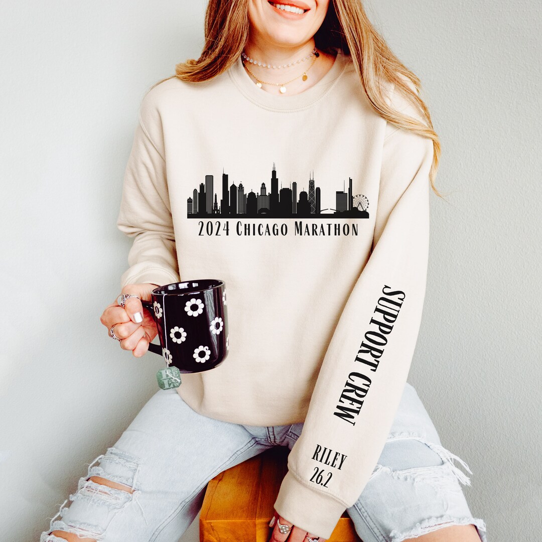 Chicago, Personalized Marathon Support Crew Sweatshirt, Marathon ...