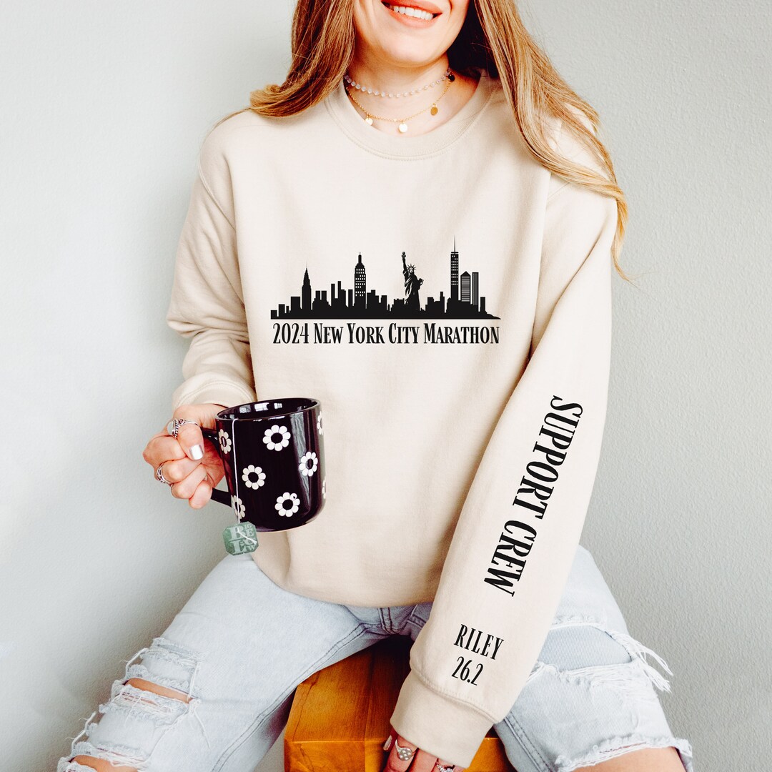 New York City, Personalized Marathon Support Crew Sweatshirt, Marathon ...