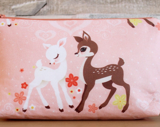 Fancy Deer Bag, Zipper Bag, Make up Bag, Snack Bag, Toy Bag, Reusable ...