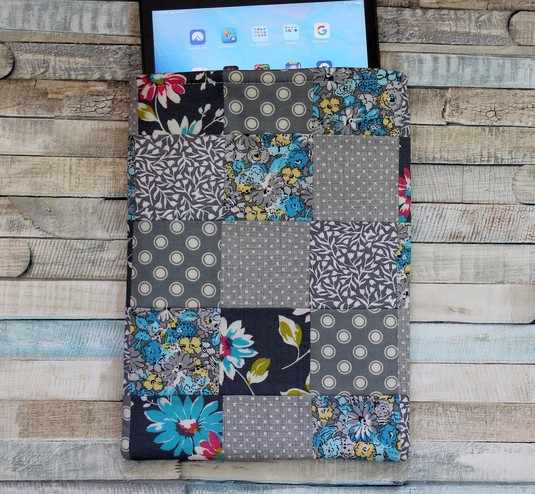 Patchwork Book or Tablet Sleeve, Book Sleeve, Tablet Sleeve, - Etsy