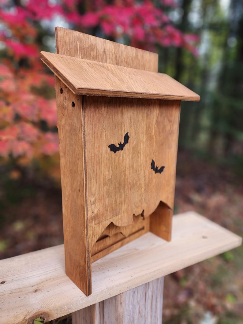 Handcrafted Wooden Bat House: Rustic Yard Decor (20" X 14" X 5") - Etsy